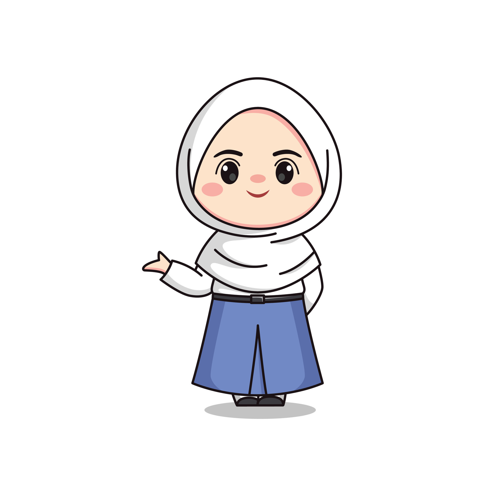 indonesian senior high school student cute hijab girl character ... indonesian senior high school student cute hijab girl character ...
