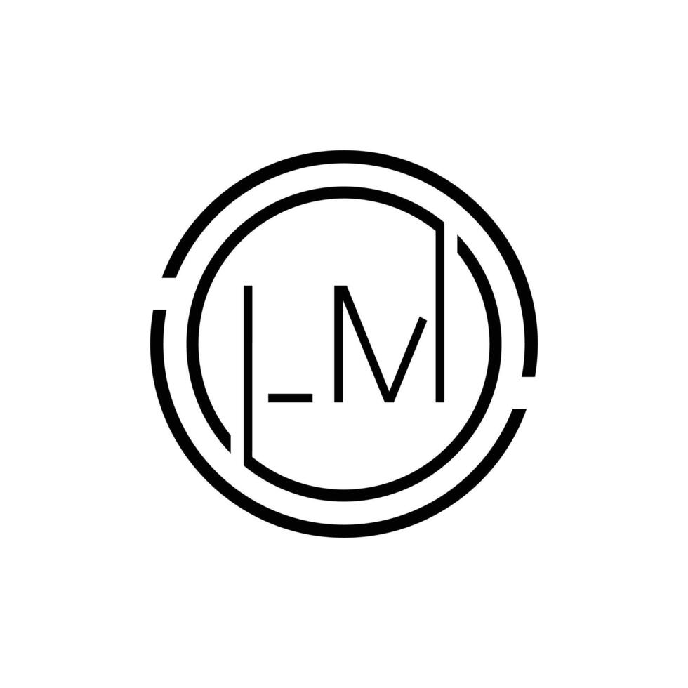 Luxury letter LM logo design.Royal premium letter LM logo design template 46349326 Vector Art at ...