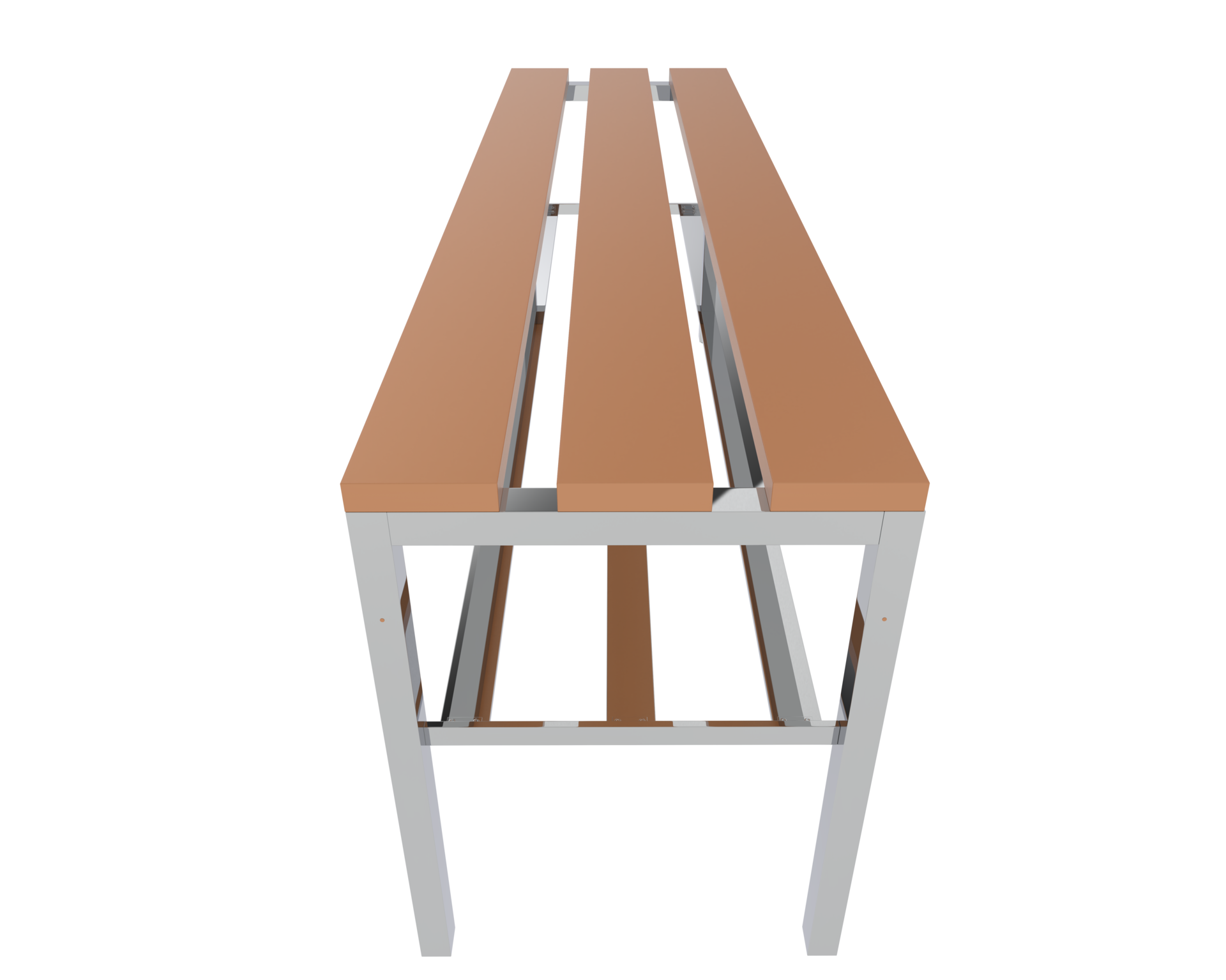 Locker room bench isolated on background. 3d rendering - illustration ...