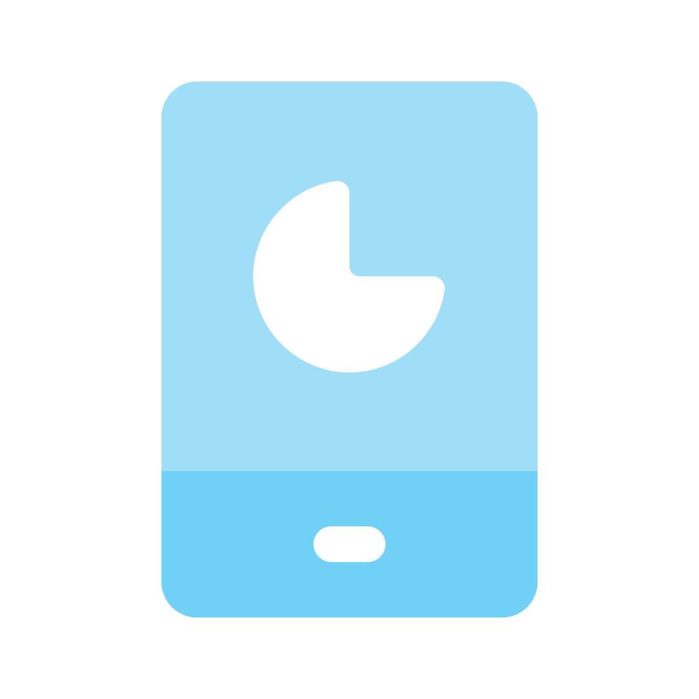 Data chart inside mobile showing of mobile data analysis in trendy ...