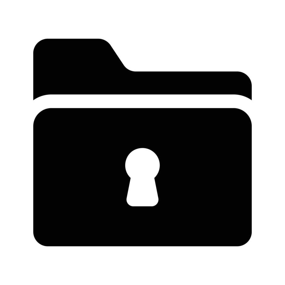 Keyhole on folder denoting icon of secure folder, data security icon 46357620 Vector Art at Vecteezy