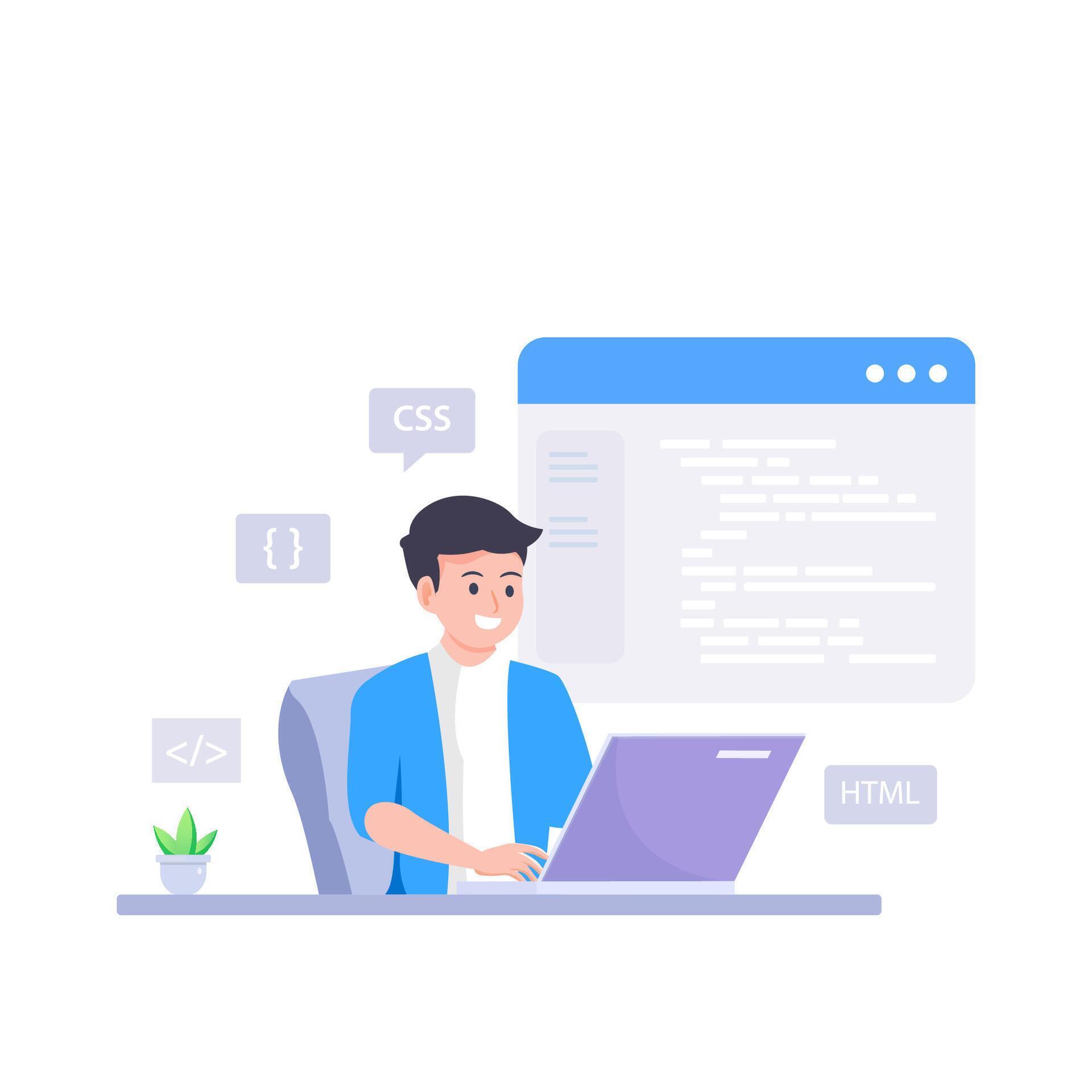 Web development modern flat design concept. 46359925 Vector Art at Vecteezy