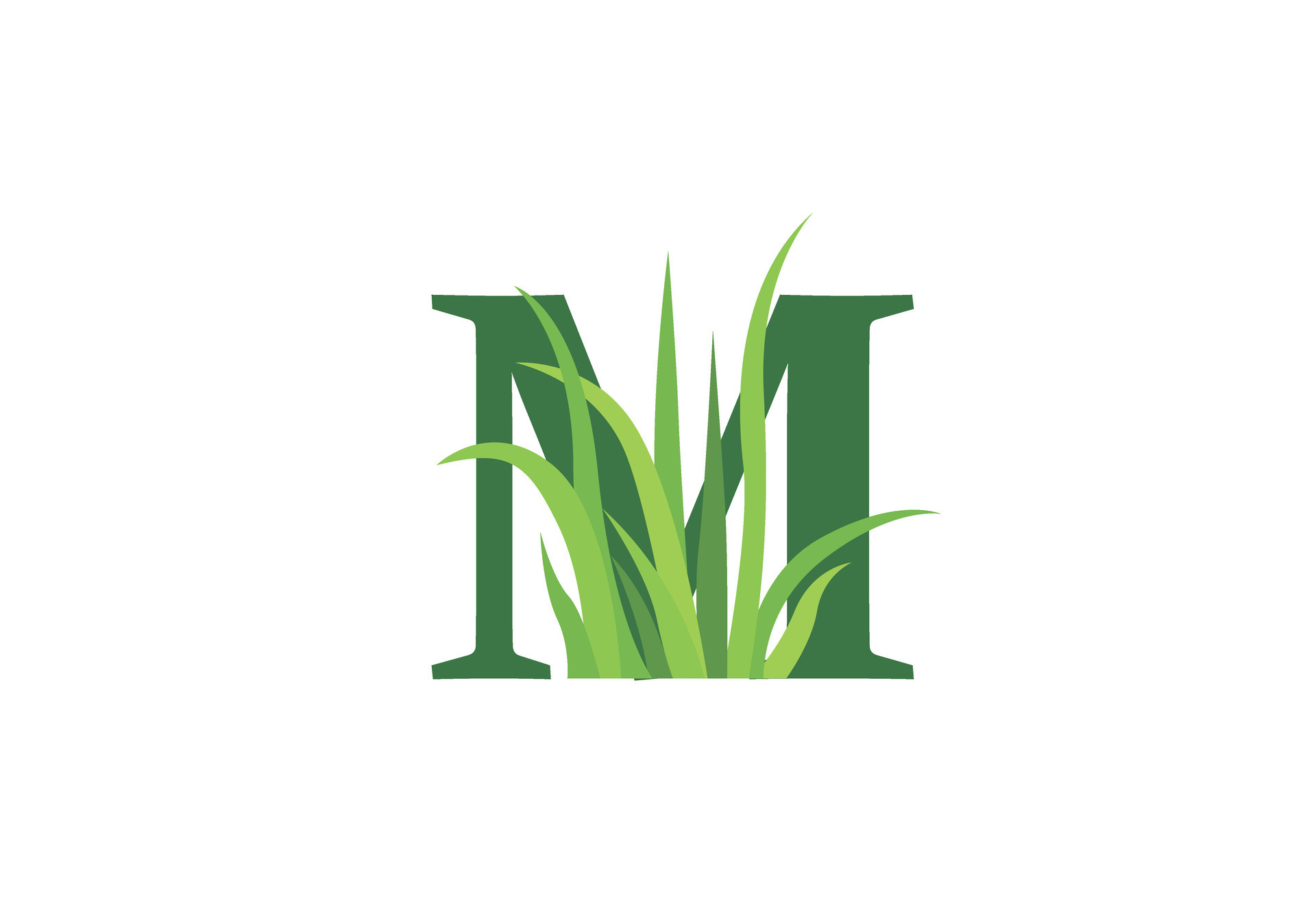 M Grass Logo For Lawn 46361609 Vector Art At Vecteezy