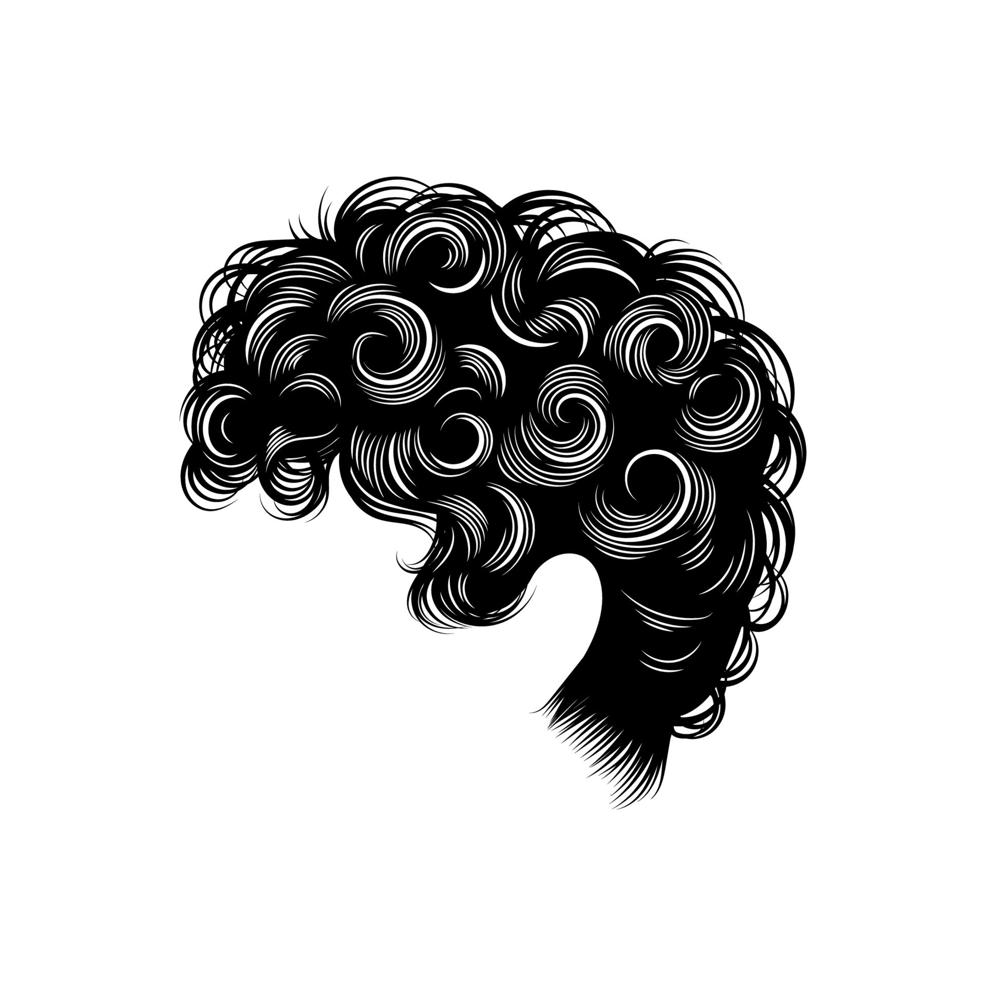Side View Pixie Hair Detailing For Graphic Resource 46361799 Vector Art At Vecteezy