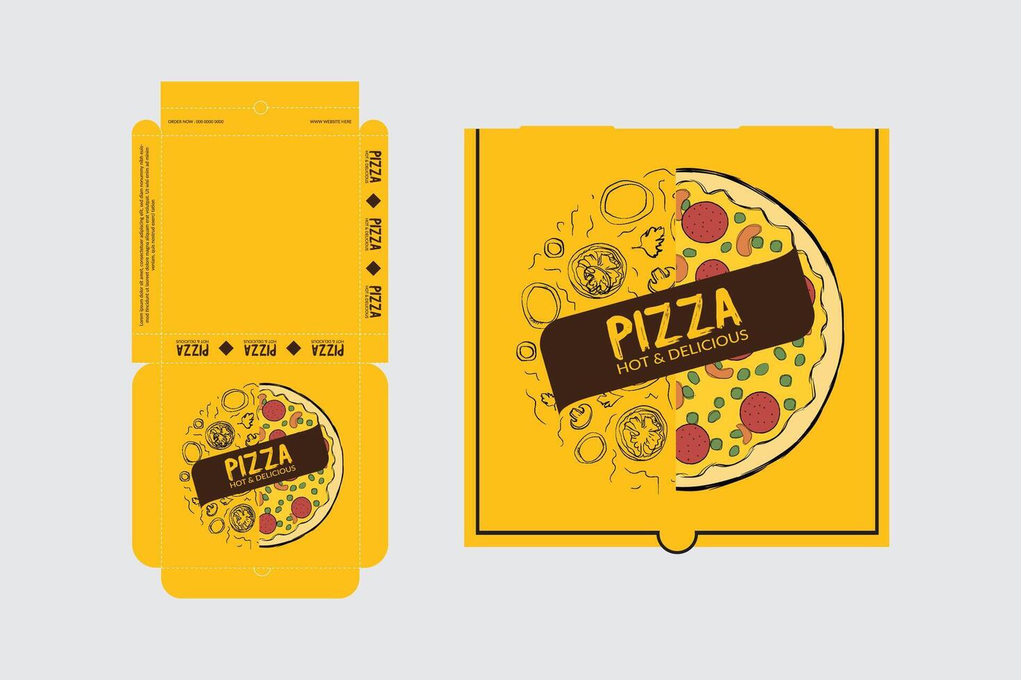 Pizza Box Design Pizza Packaging Design Pizza Box Design Template