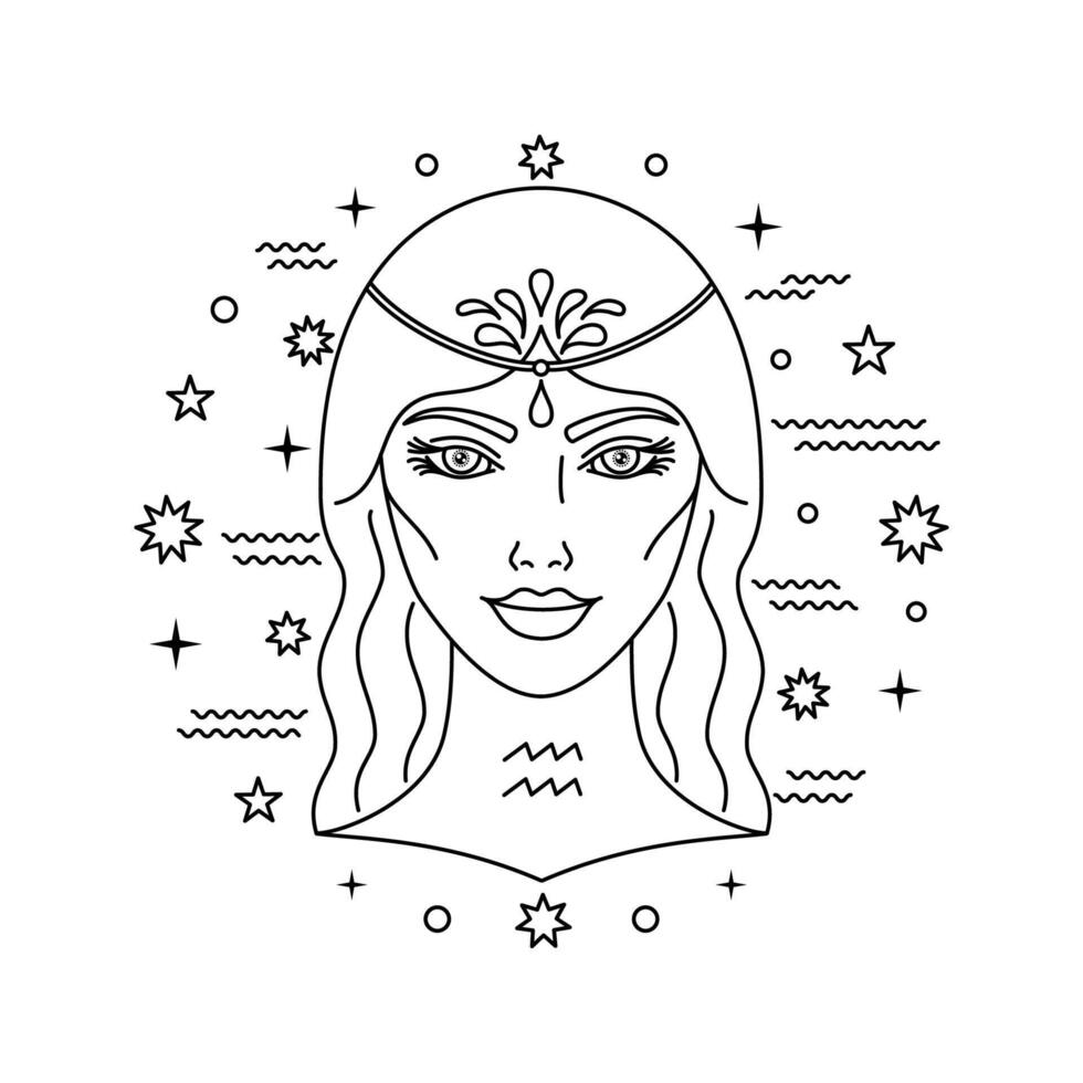 Aquarius Zodiac Sign 46364888 Vector Art At Vecteezy