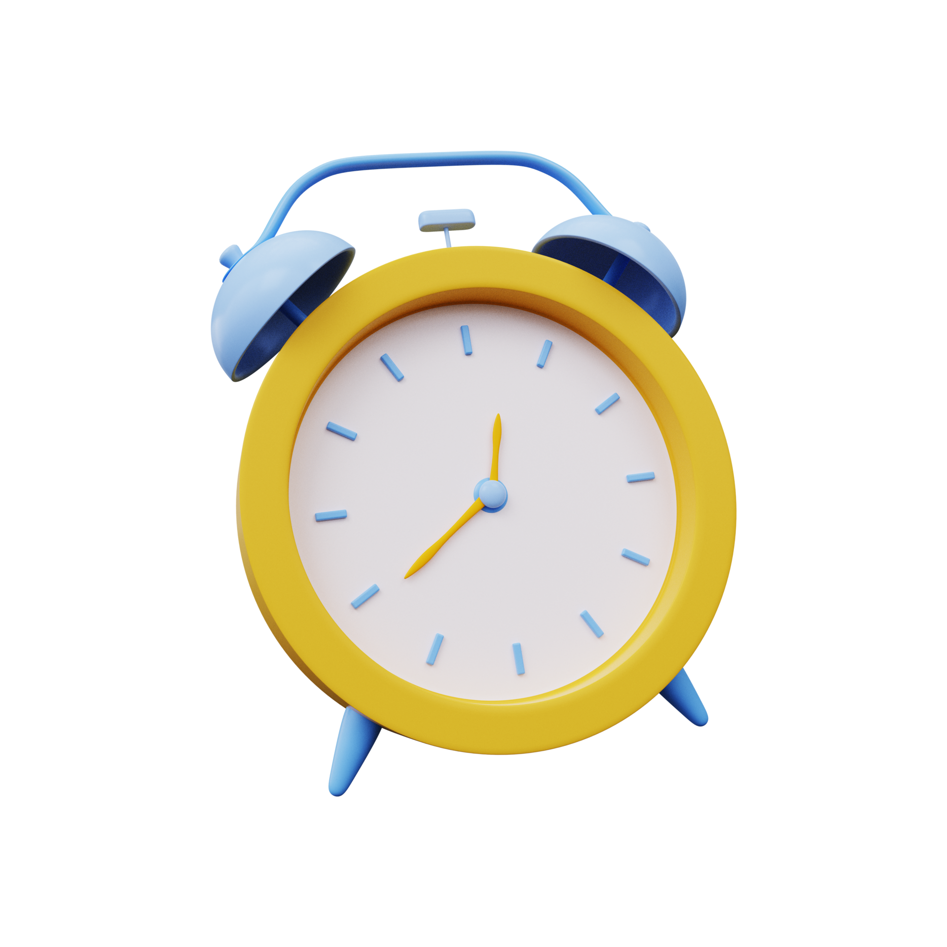 Alarm Clock Icon 3d Illustration Of A Yellow Retro Alarm Clock 46365153 Png