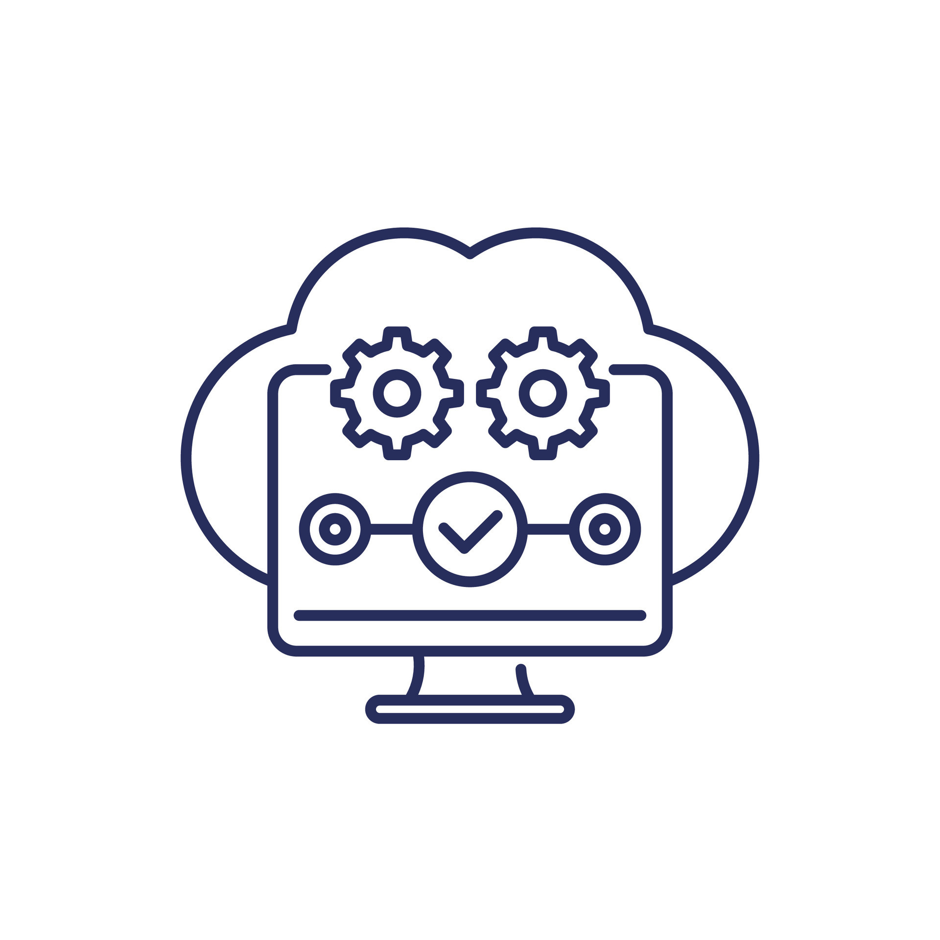 Cloud Computing Saas Line Icon 46372647 Vector Art At Vecteezy
