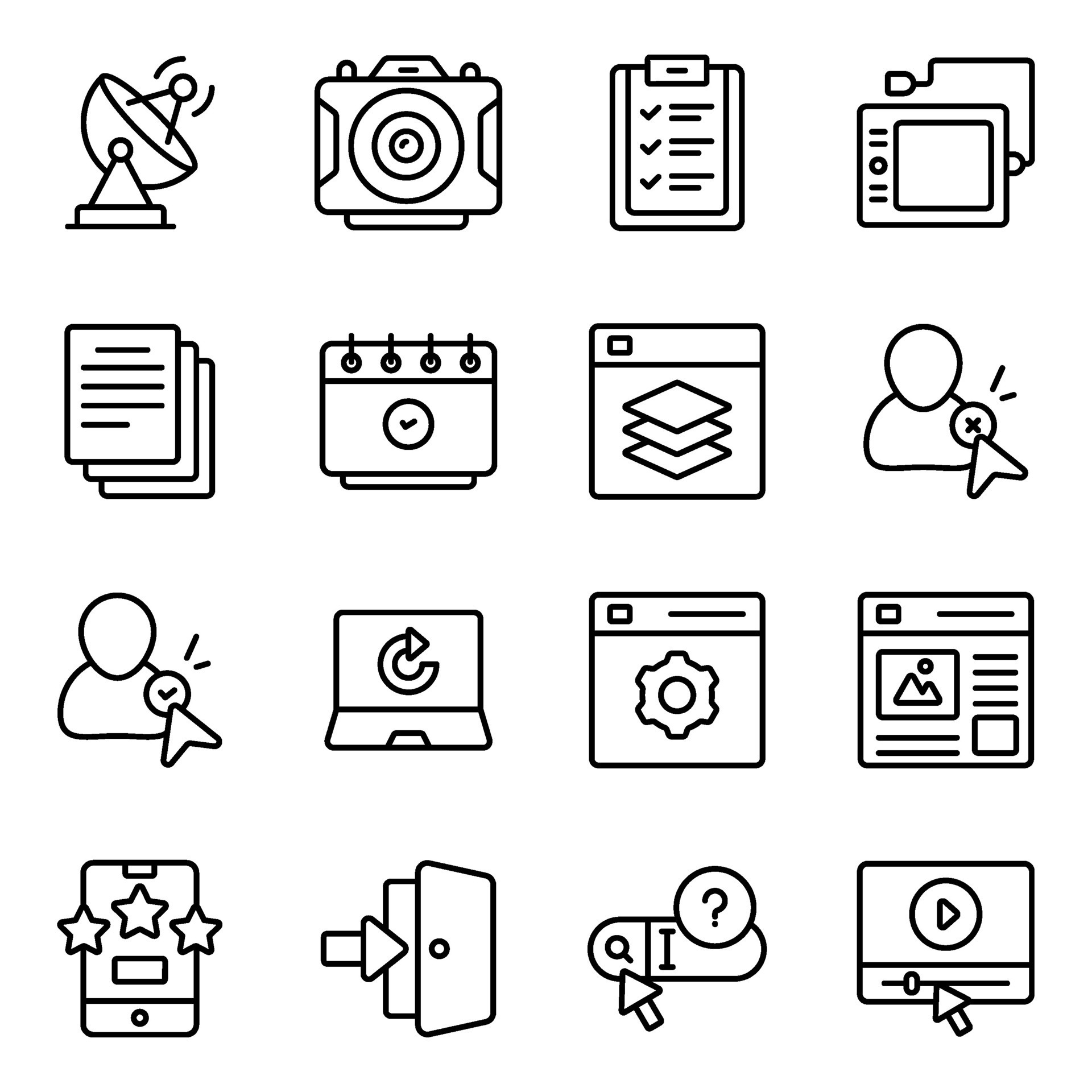 Set of Ui and Ux Linear Icons 46373268 Vector Art at Vecteezy