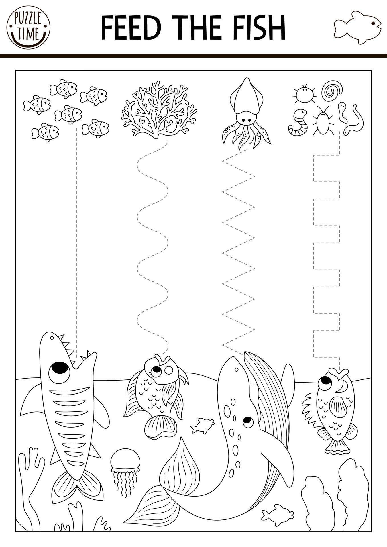 under the sea handwriting practice worksheet. Ocean life printable ...