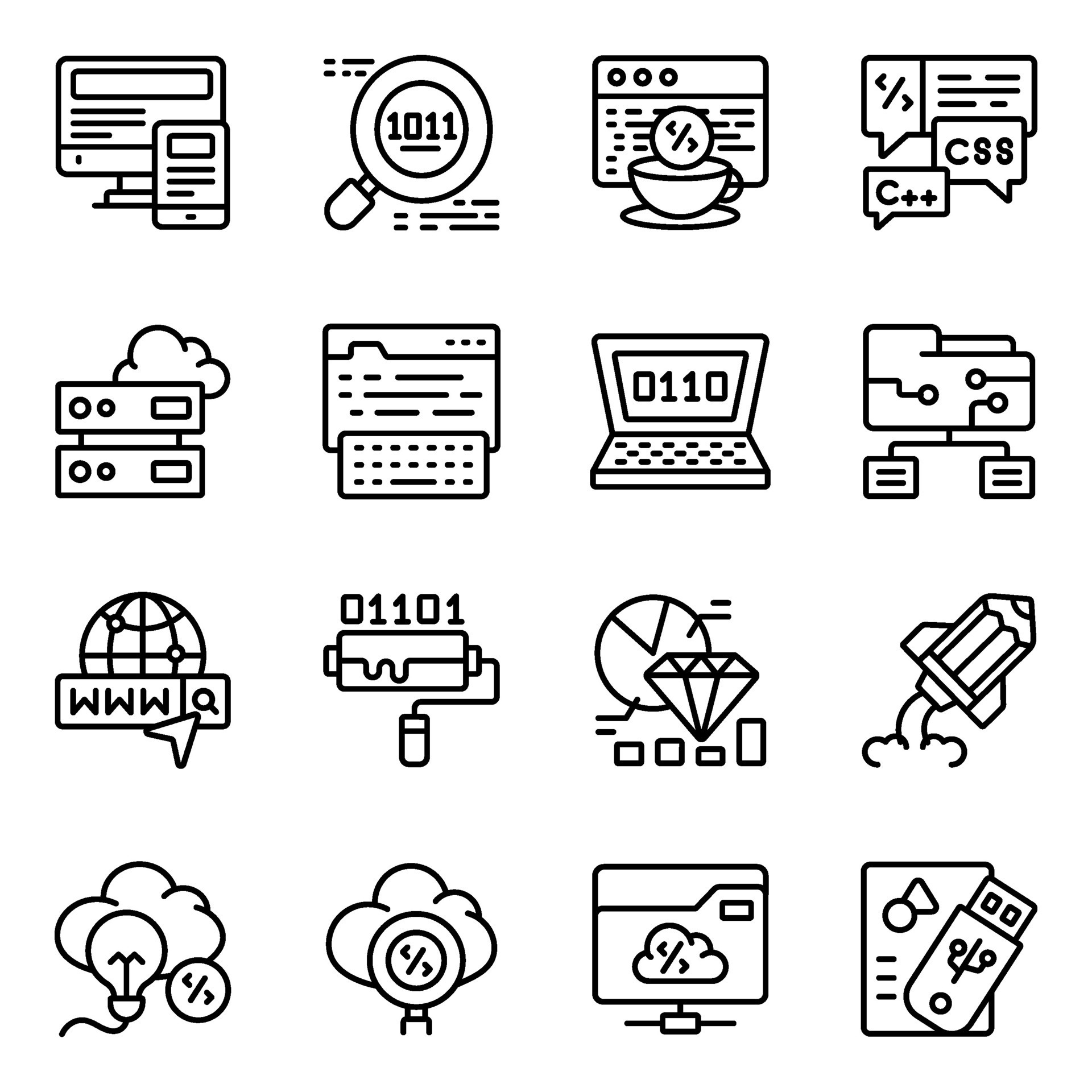 Set of Graphic and Art linear Icons 46373494 Vector Art at Vecteezy
