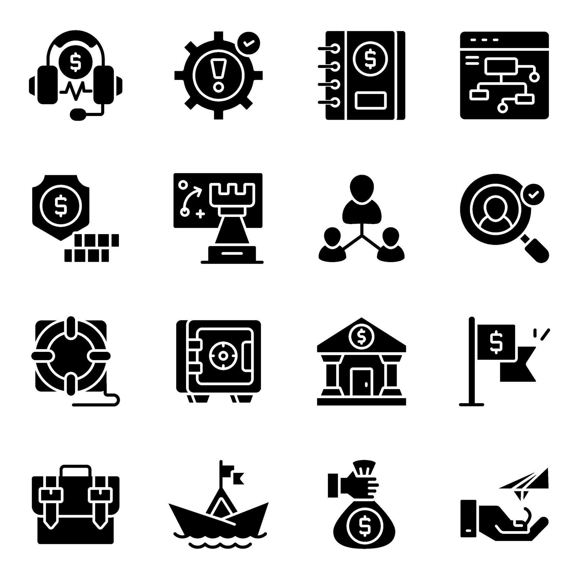 Pack of Finance Flat Icon 46373529 Vector Art at Vecteezy