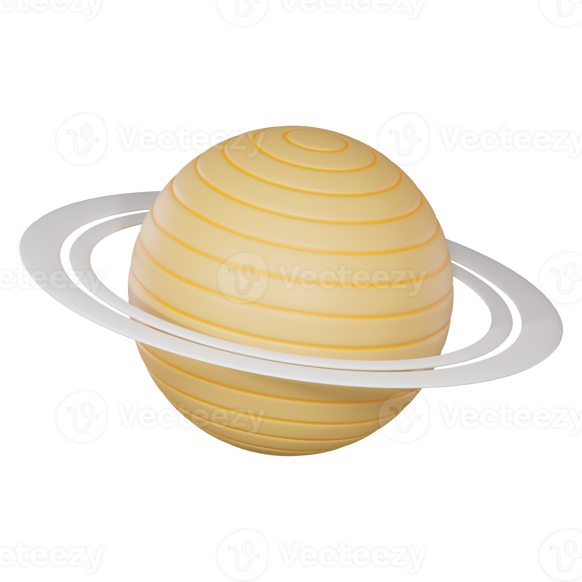 Exploring Saturn of the Ringed Planet in Space. 3D Render 46375926 PNG