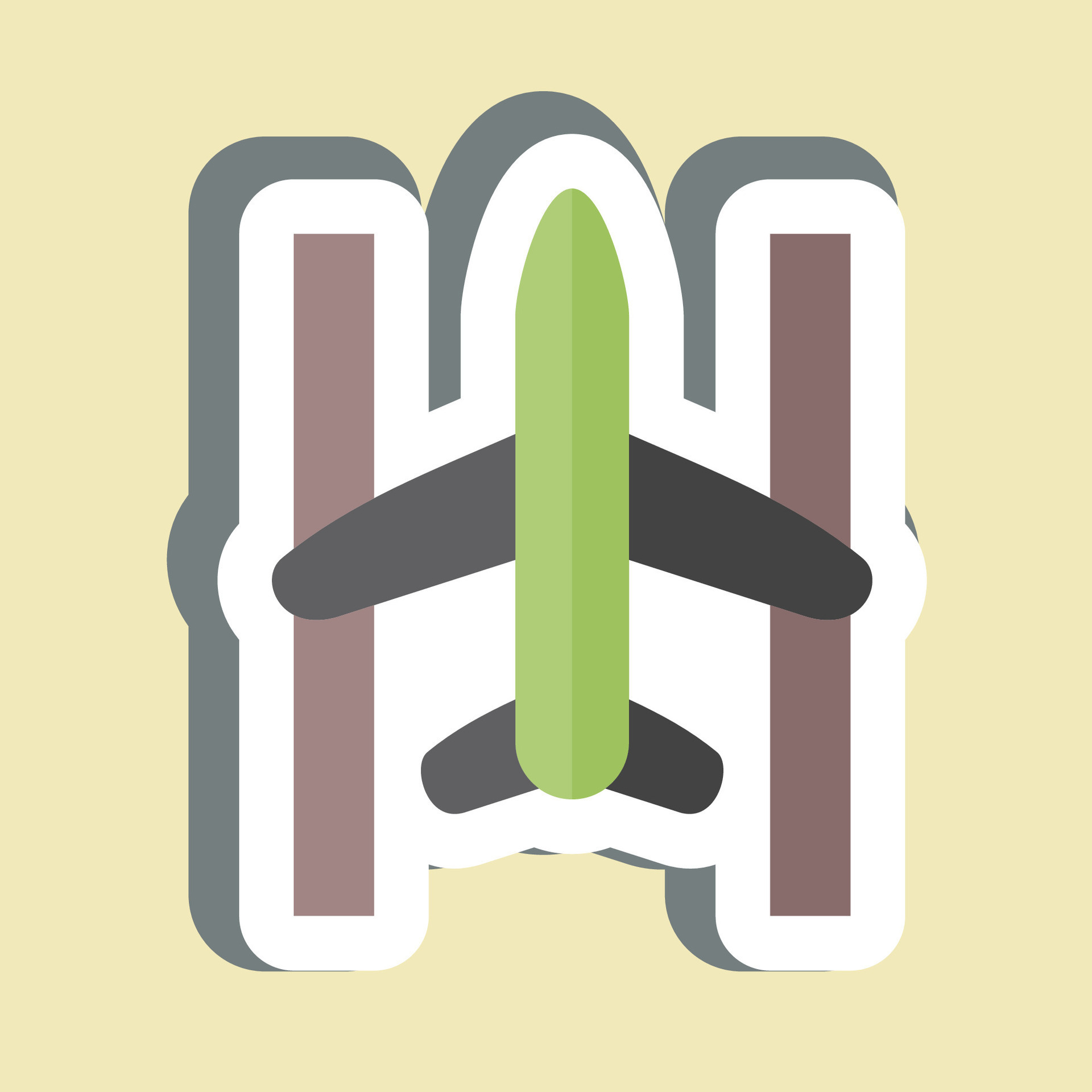 Sticker Runway. related to Airport symbol. simple design illustration ...