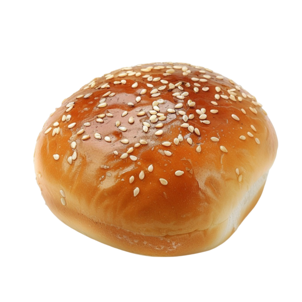 A Hamburger Bun With Sesame Seeds On It Ai Generative 46378063 Png