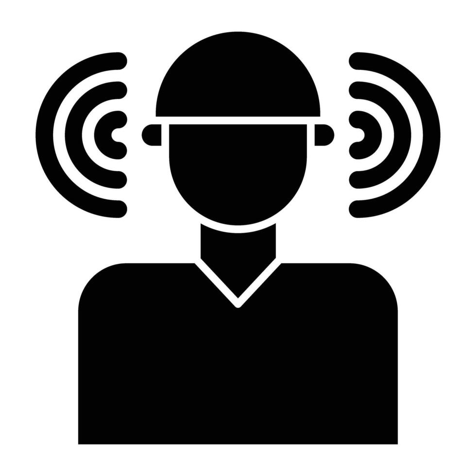 Listener Glyph Icon Design 46380009 Vector Art at Vecteezy