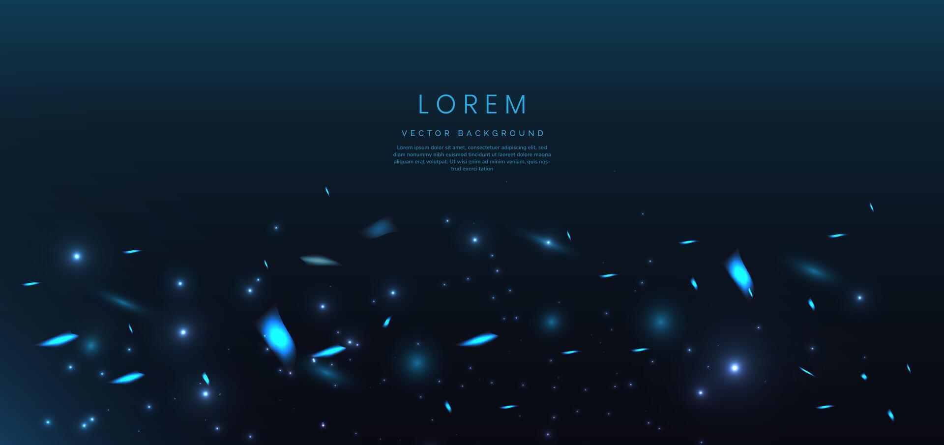 Abstract lighting effect dot neon blue light sparkle on dark blue background. 46382474 Vector ...