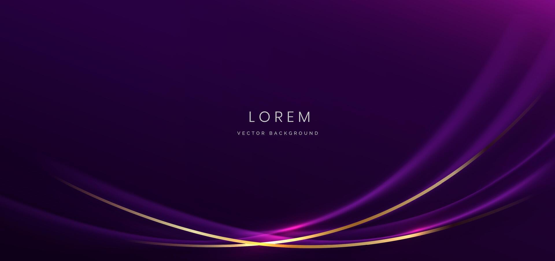 Elegant purple curved line on purple background with lighting effect ...