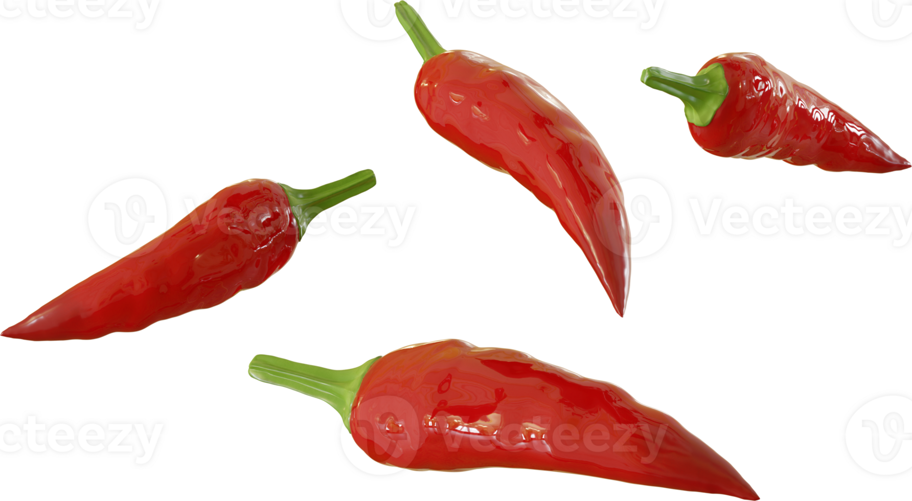 Falling Red Chilli 46390840 Png