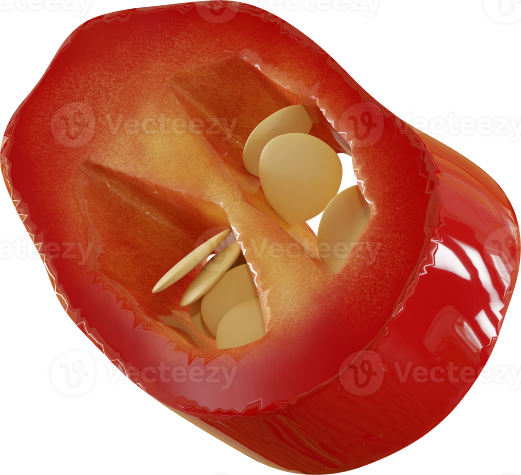 Falling Red Chilli Slices 46390864 Png