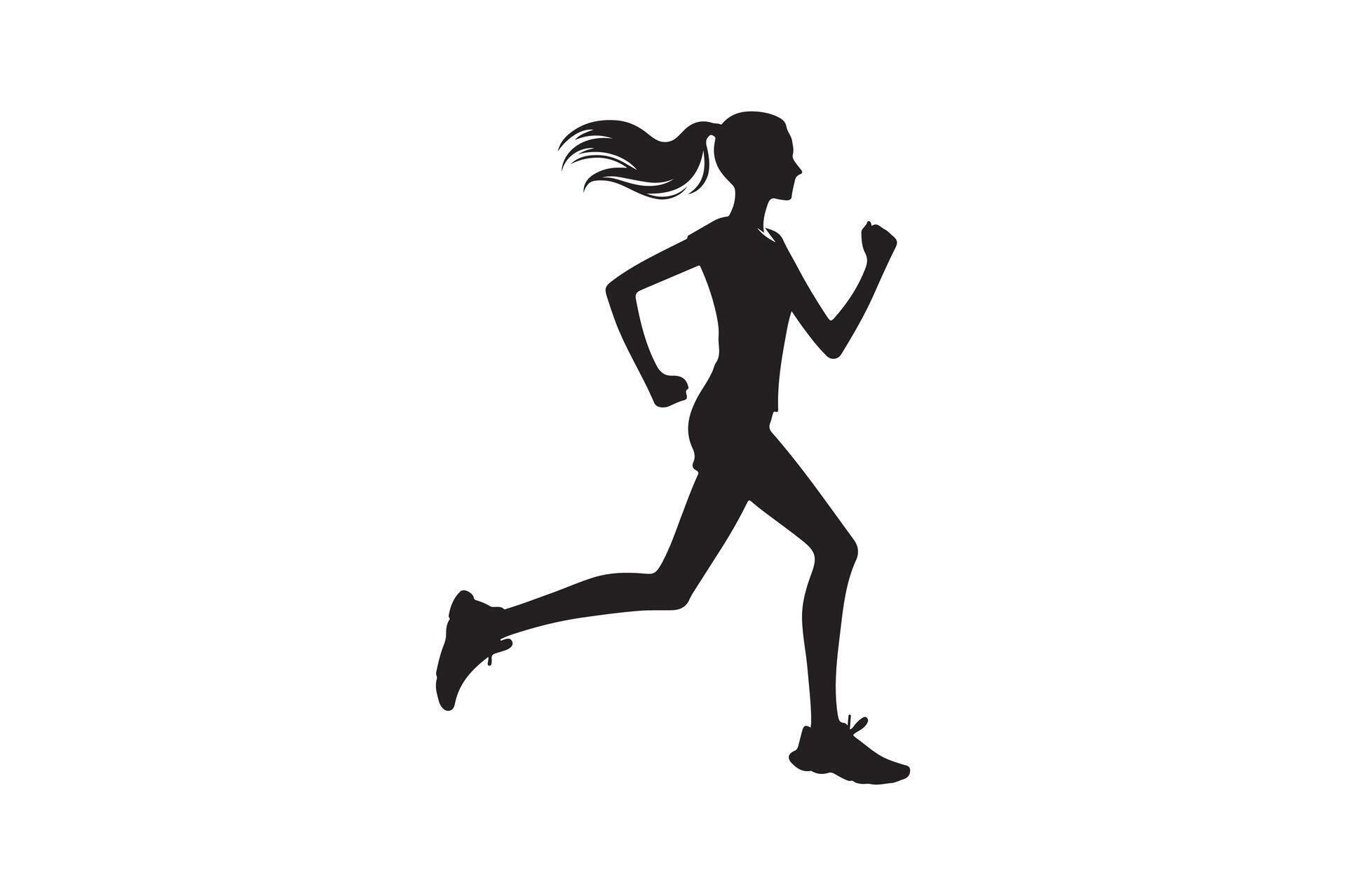 Female athlete silhouette 46392308 Vector Art at Vecteezy