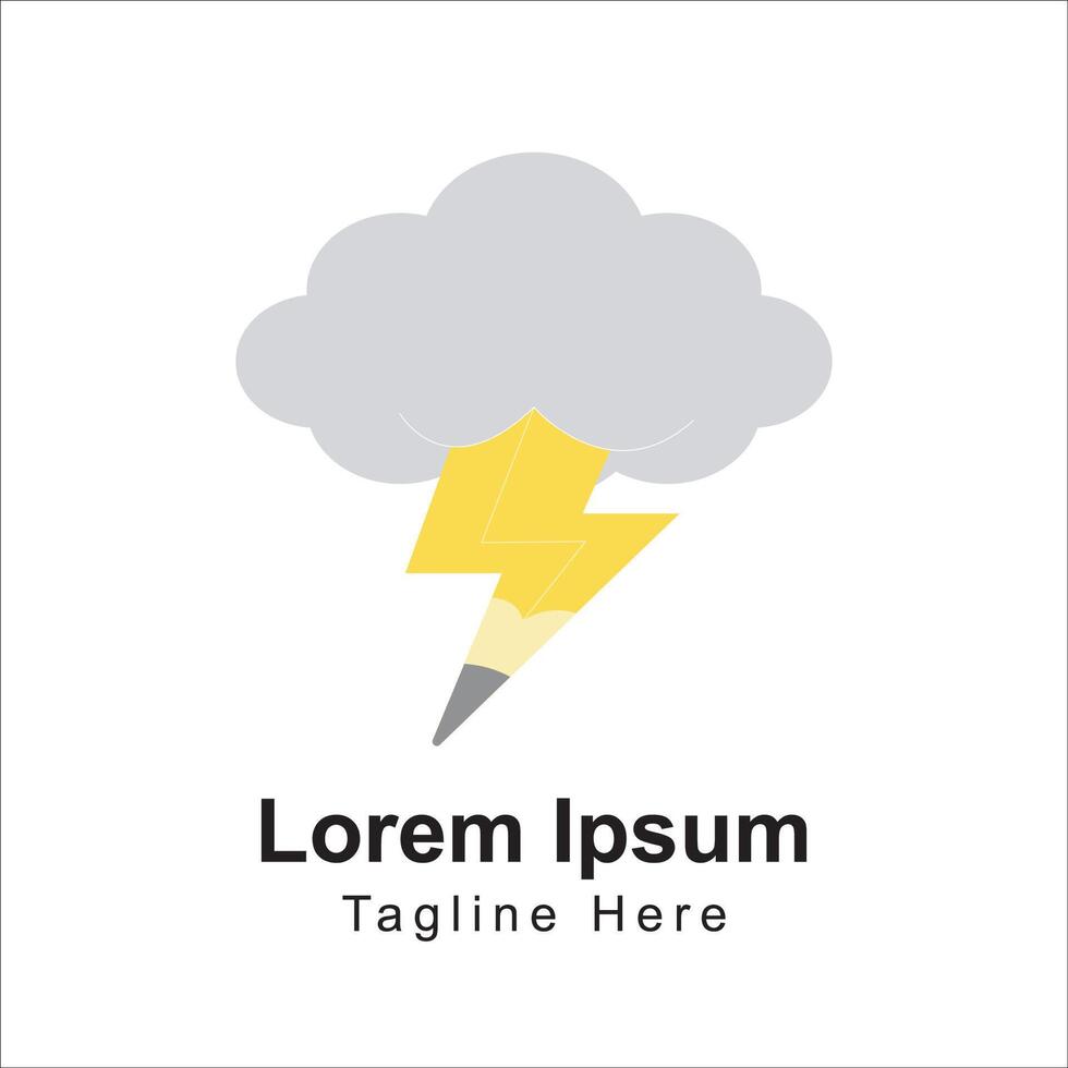 Electric Spark With Cloud Creative Logo Design Icon 46394532 Vector Art At Vecteezy