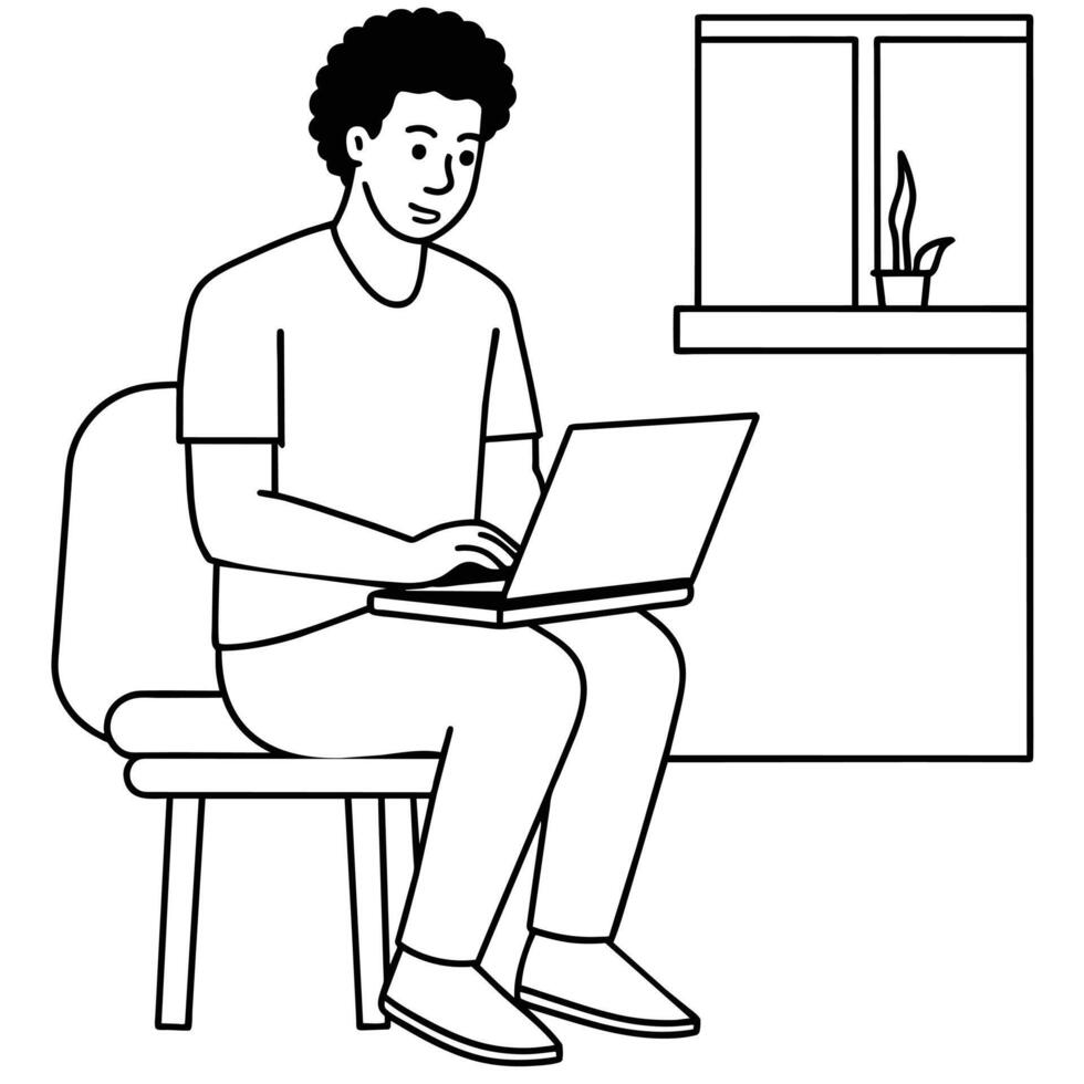 Educational concept line-art illustration 46394815 Vector Art at Vecteezy