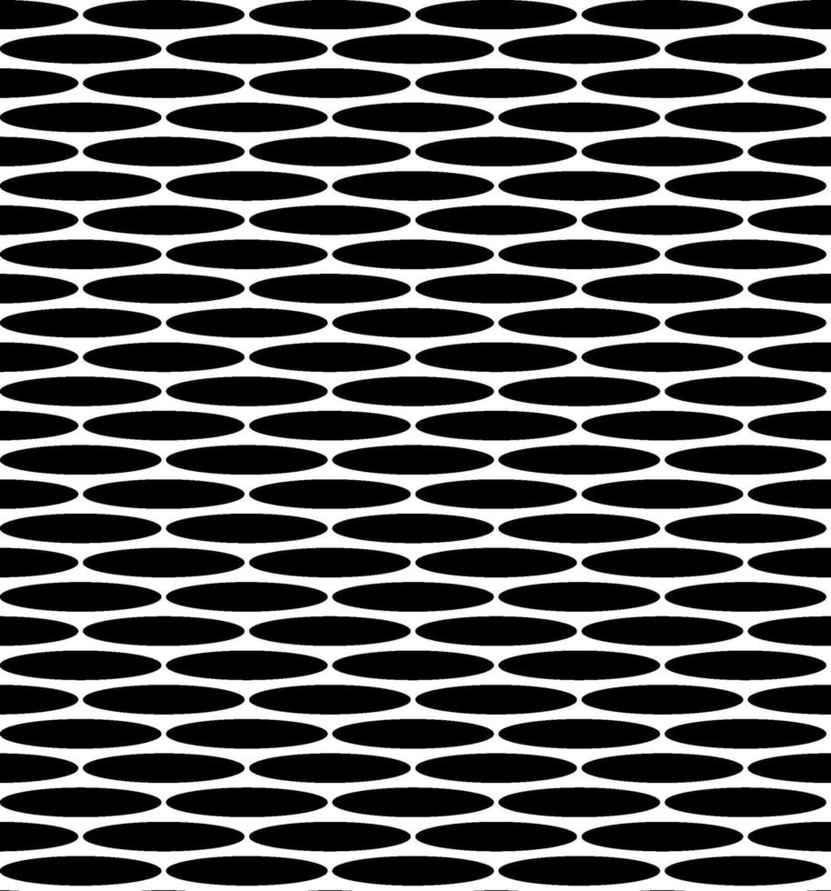 Abstract Seamless Texture In The Form Of A Geometric Pattern Of Black Ovals On A White