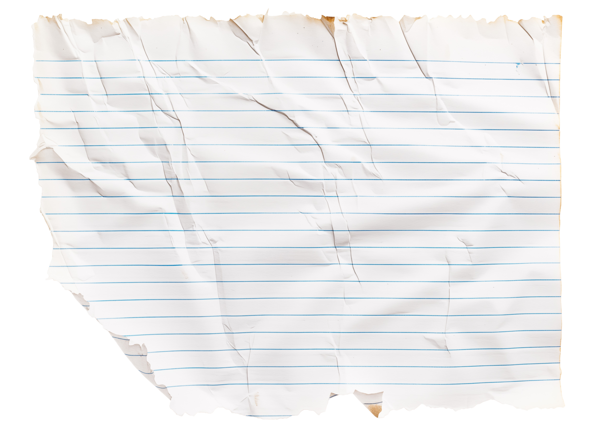 Notebook paper with torn edges on isolated background 46396699 PNG