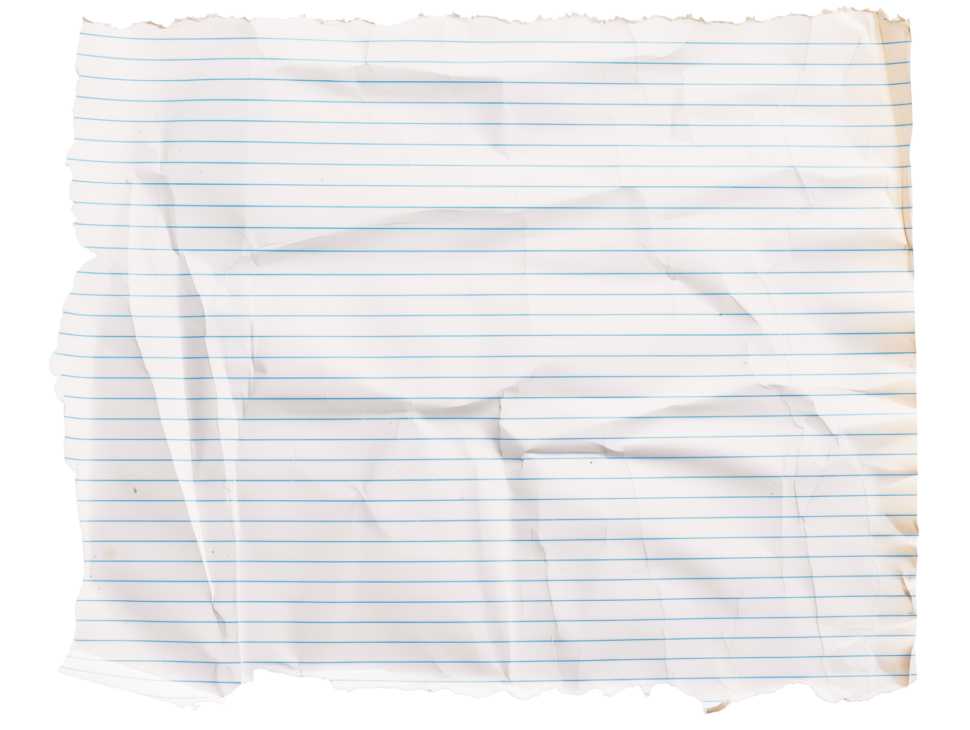 Notebook paper with torn edges on isolated background 46396700 PNG