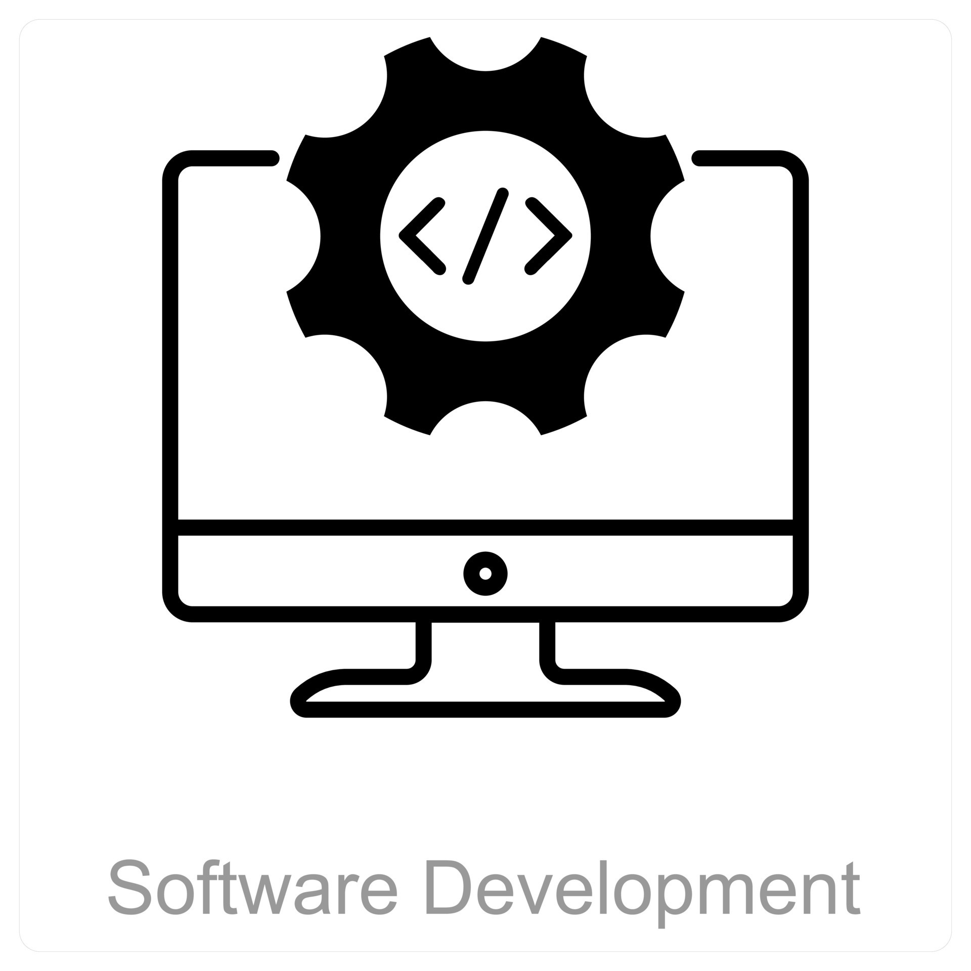 Software Development And Coding Icon Concept 46398339 Vector Art At Vecteezy