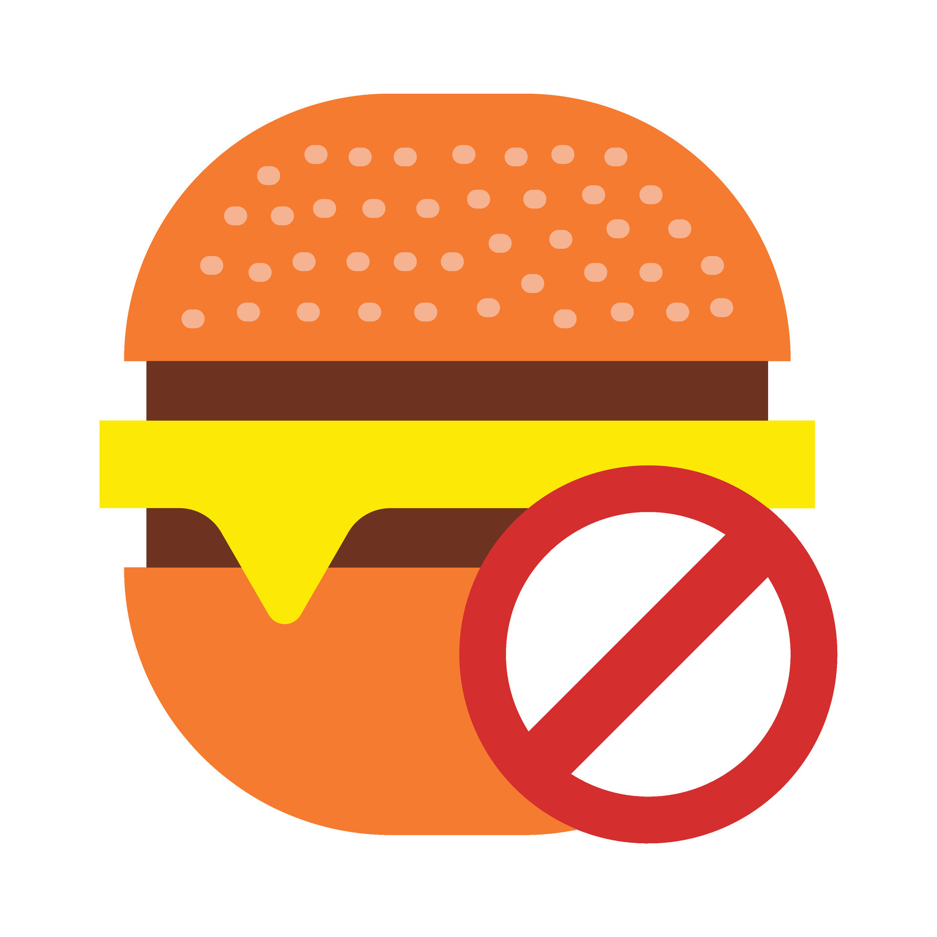 No Burger Icon Design 46399388 Vector Art At Vecteezy