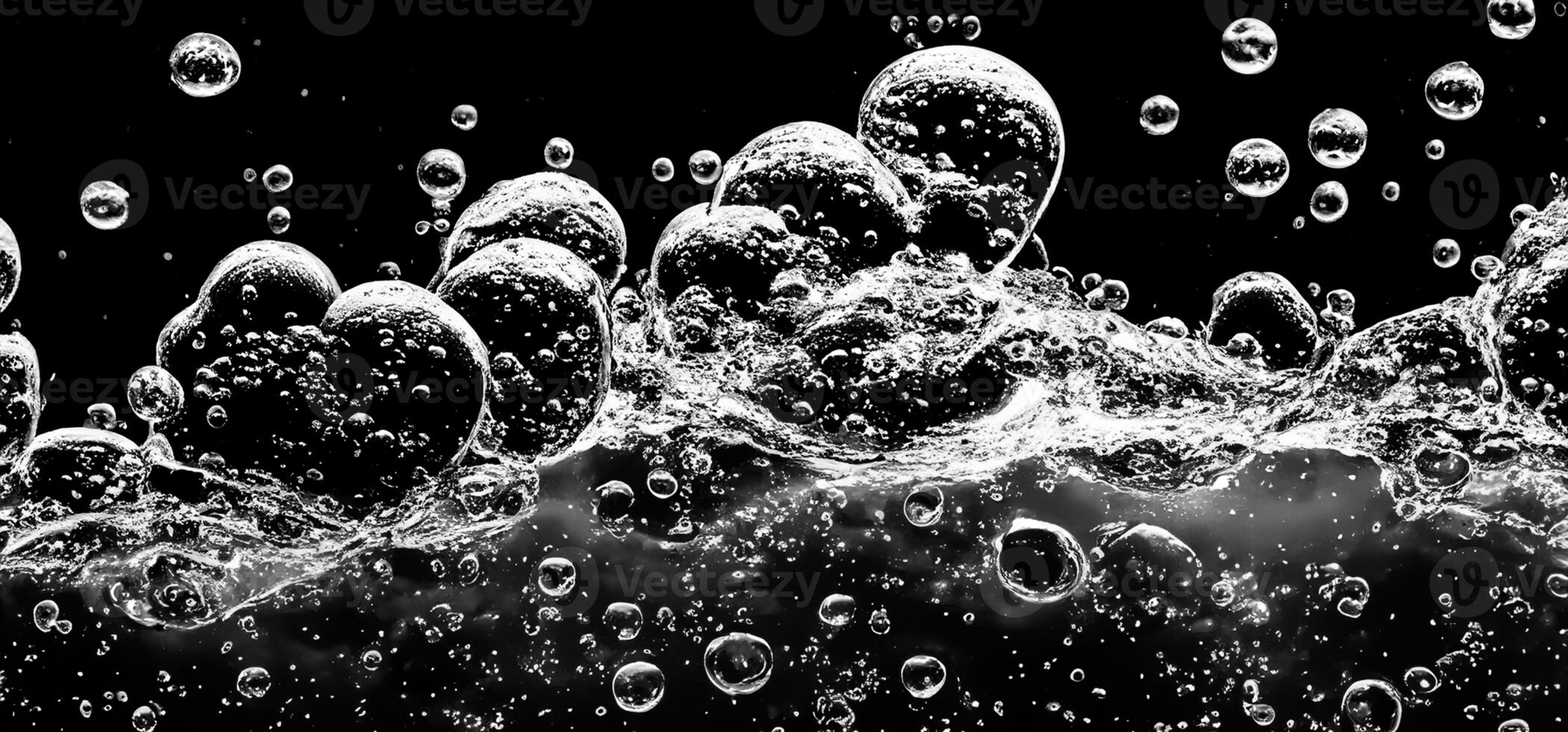 Soda water bubbles splashing underwater against black background. 46405677 Stock Photo at Vecteezy