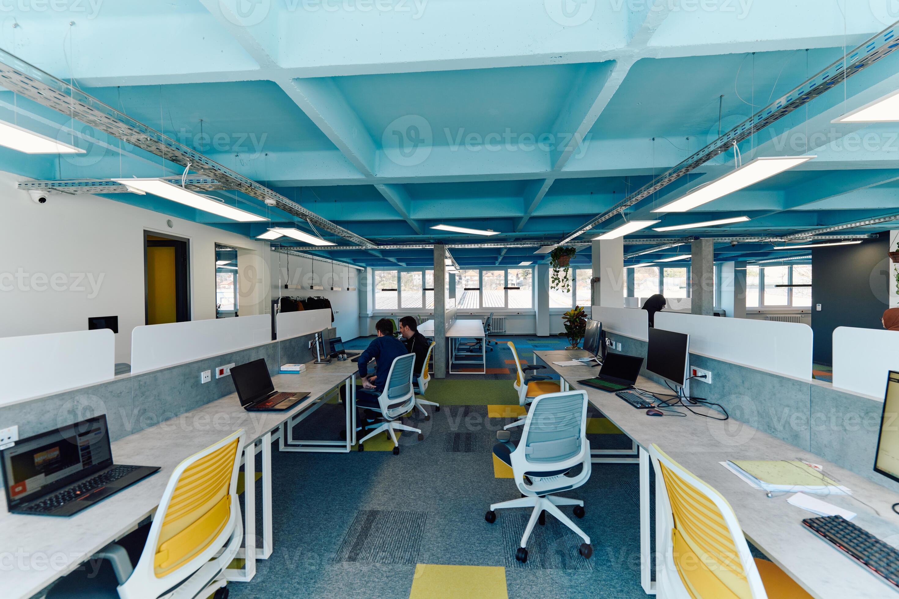 Photo of a modern office where programming, digital marketing and web ...