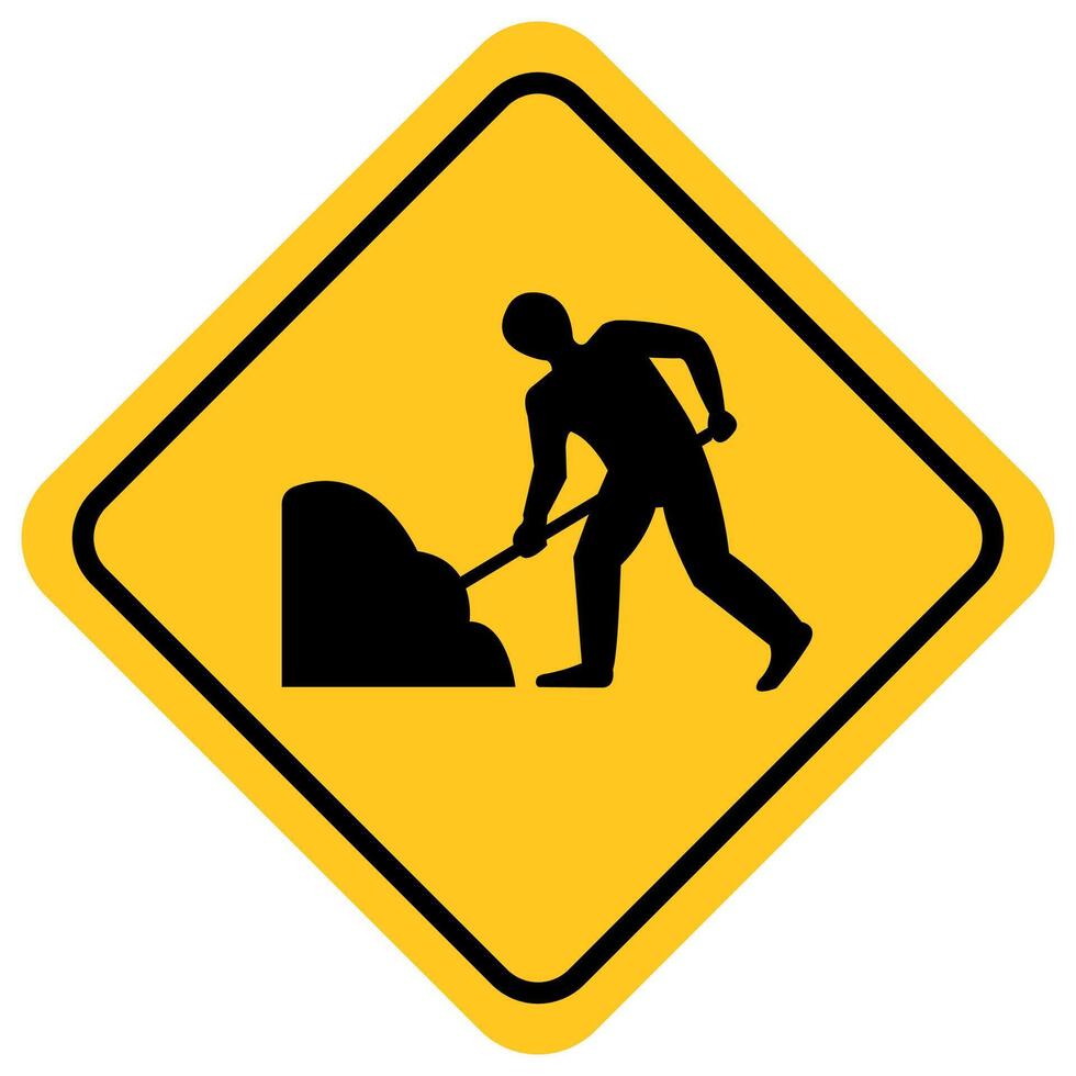 Traffic Sign Cautionary Beware Road Work 46407944 Vector Art At Vecteezy