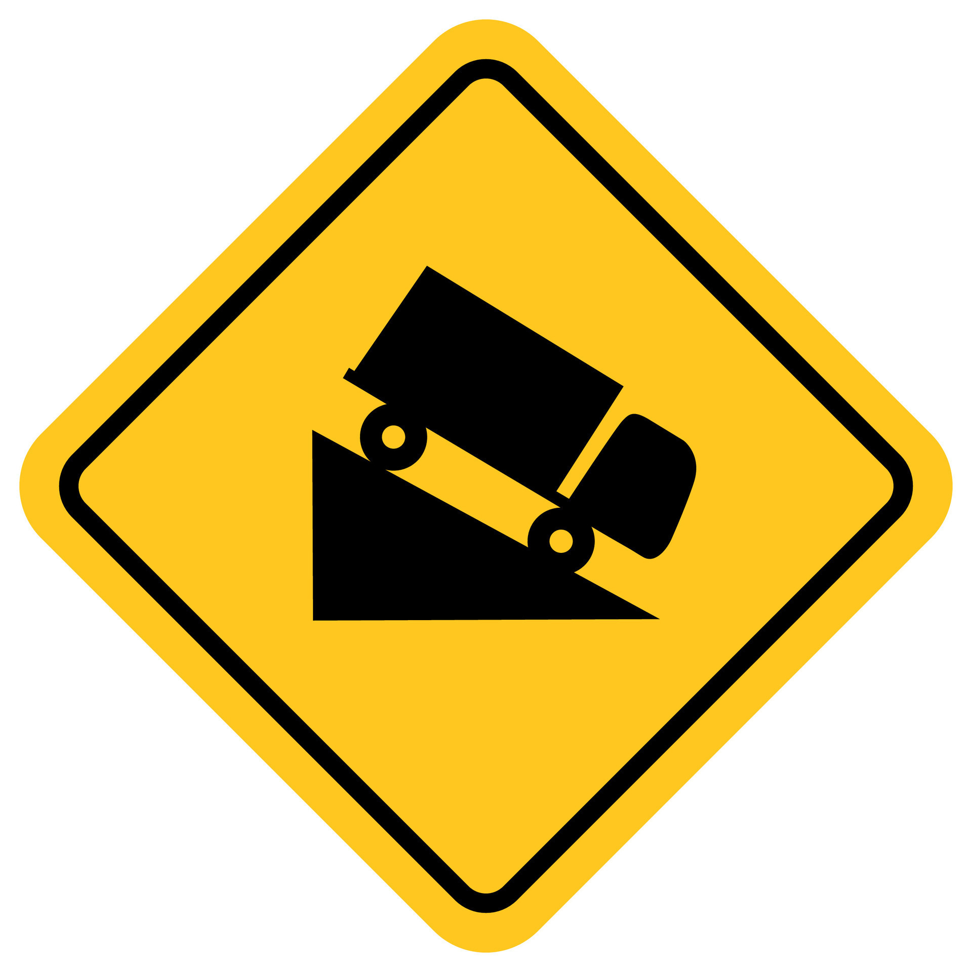 Traffic Sign Cautionary Beware Steep Descent 46407945 Vector Art At Vecteezy
