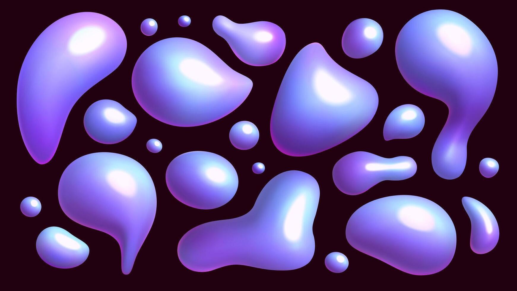Liquid shapes gradient chrome 46408238 Vector Art at Vecteezy