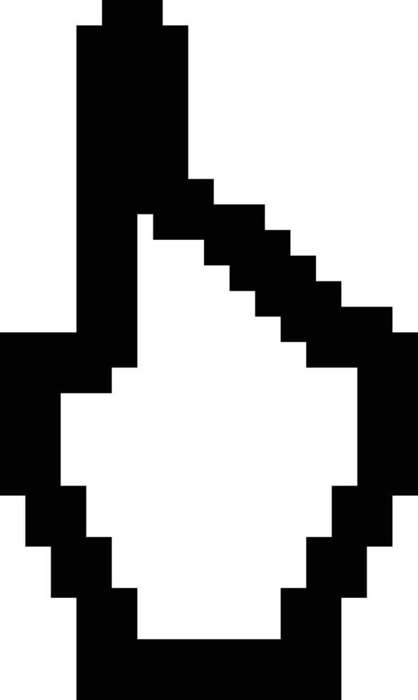 pixel index finger cursor icon, hand pointer icon, 8bit style click ... pixel index finger cursor icon, hand pointer icon, 8bit style click ...