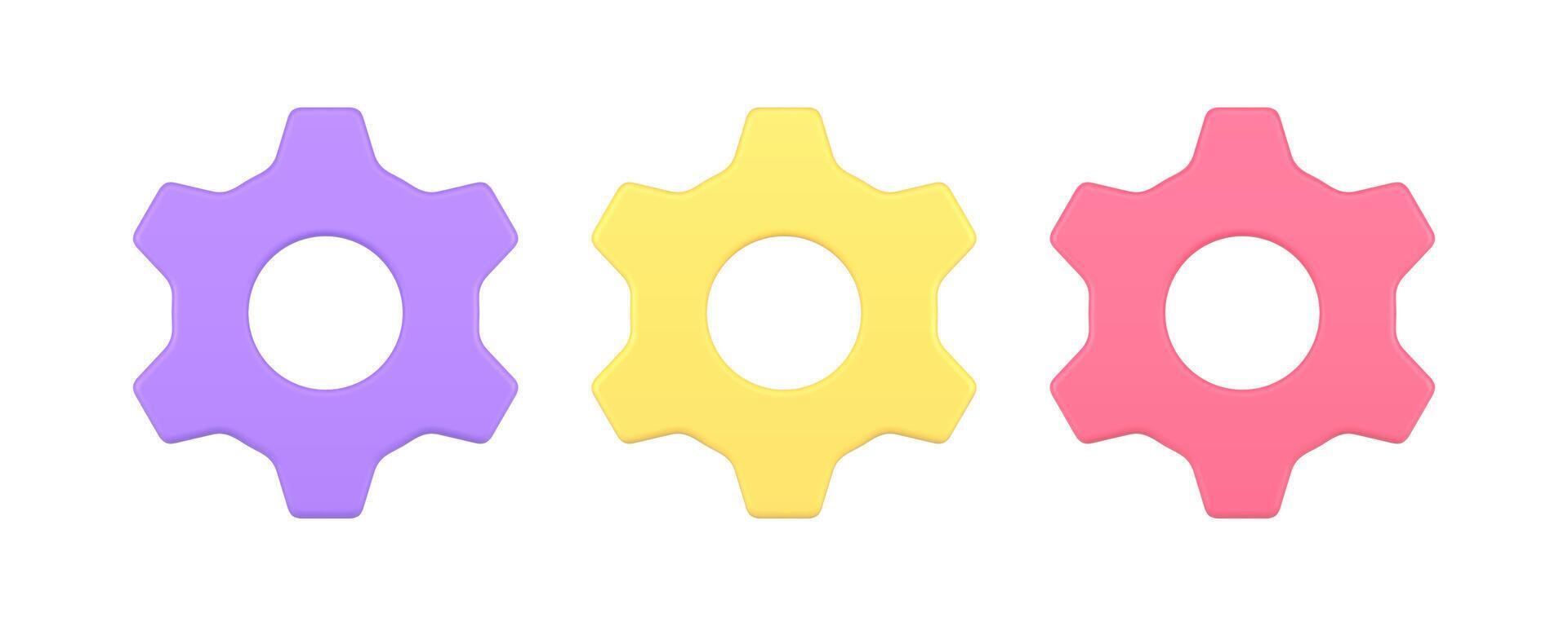 Gear mechanism machine cog development settings engineering process 3d ...