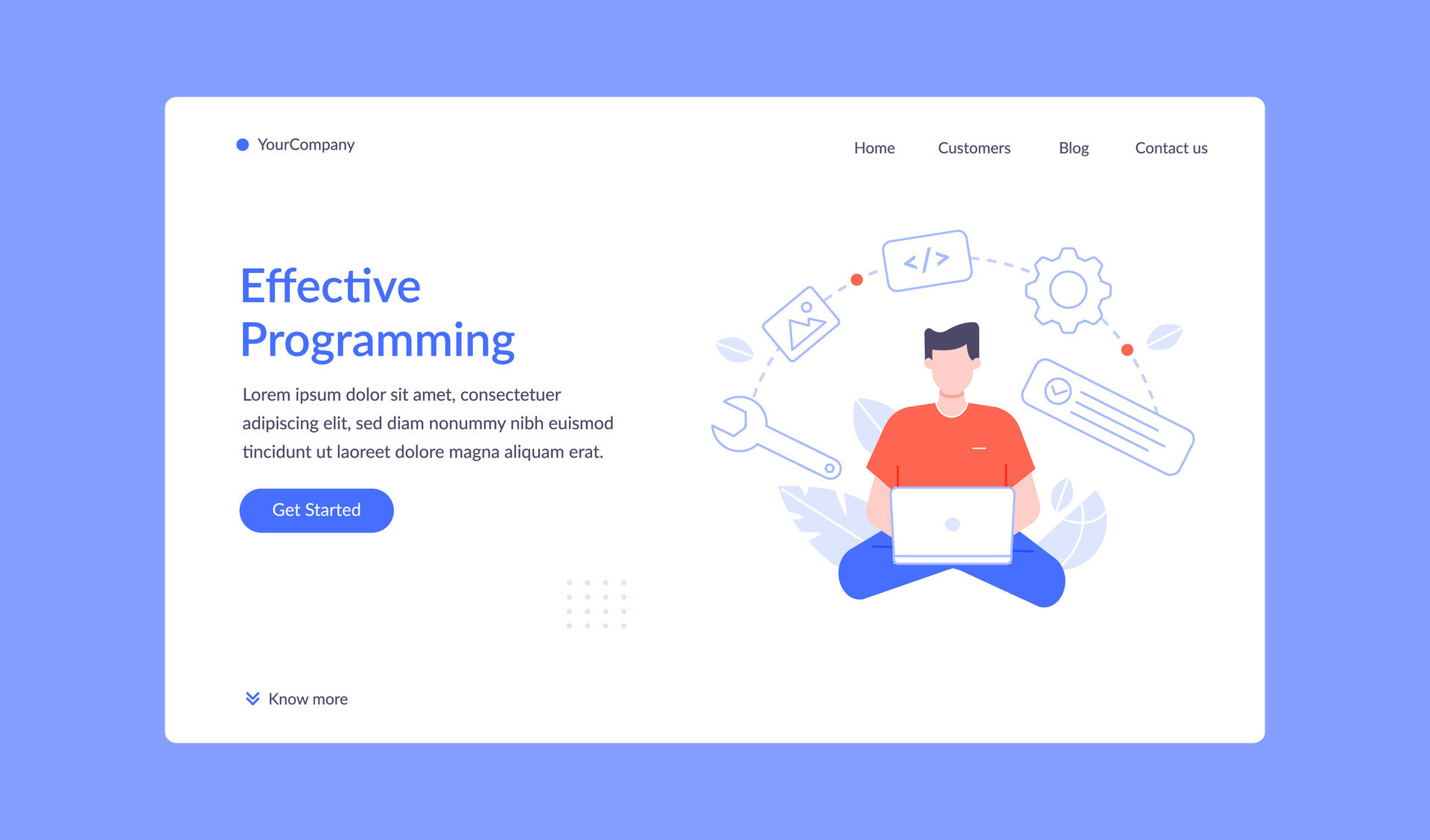 Effective Programming Landing Page Work With Script 46419020 Vector