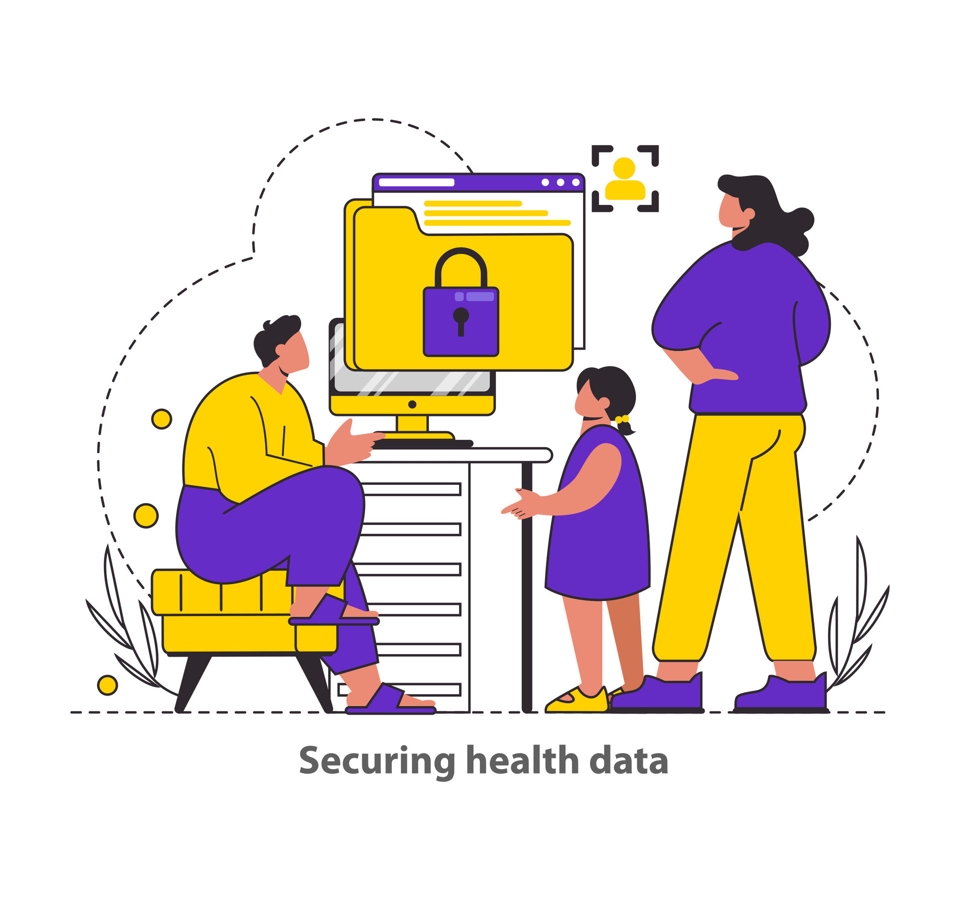 Tech-Assisted Health Flat illustration. 46422899 Vector Art at Vecteezy Tech-Assisted Health Flat illustration. 46422899 Vector Art at Vecteezy