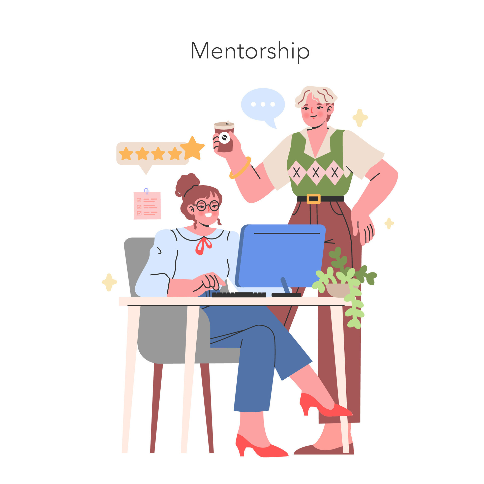 Mentorship concept illustration 46422976 Vector Art at Vecteezy