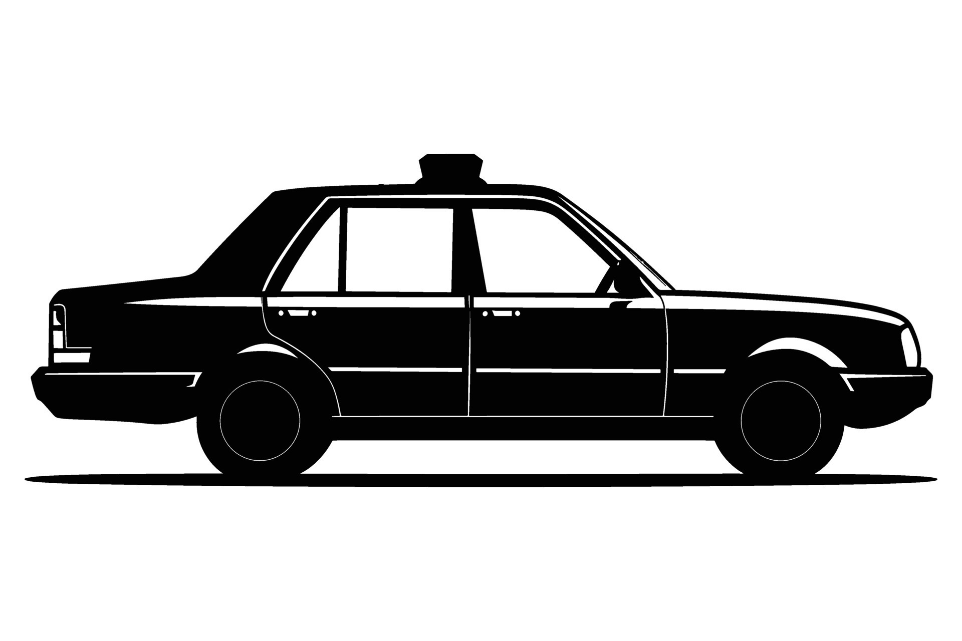 Taxi silueta imagen 46425507 Vector en Vecteezy