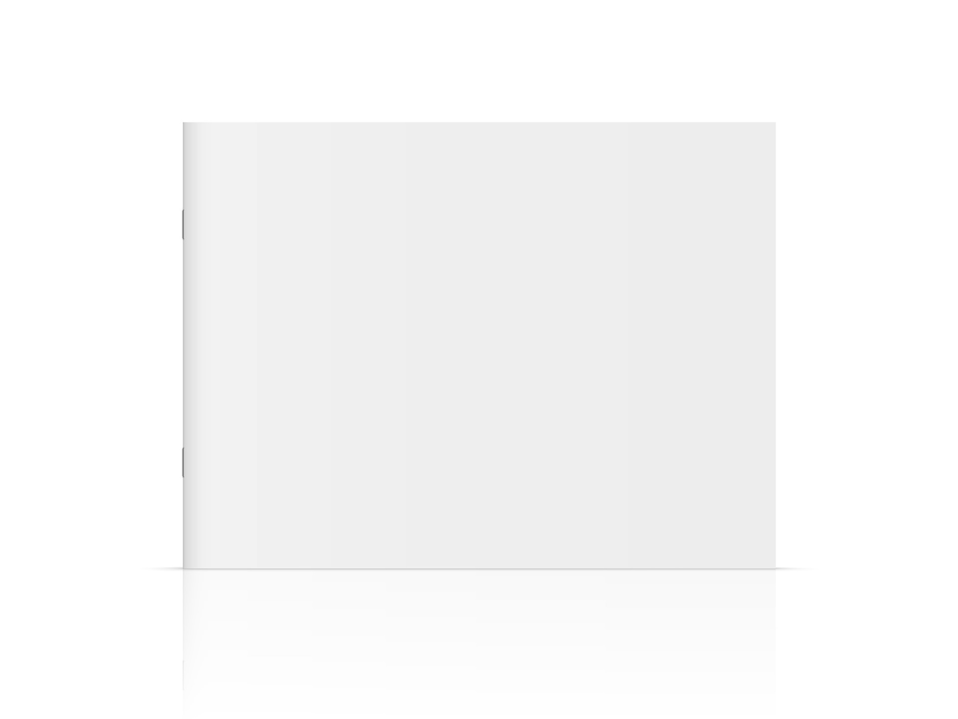 Realistic Standing 3d Magazine Mockup With White Blank Cover Isolated