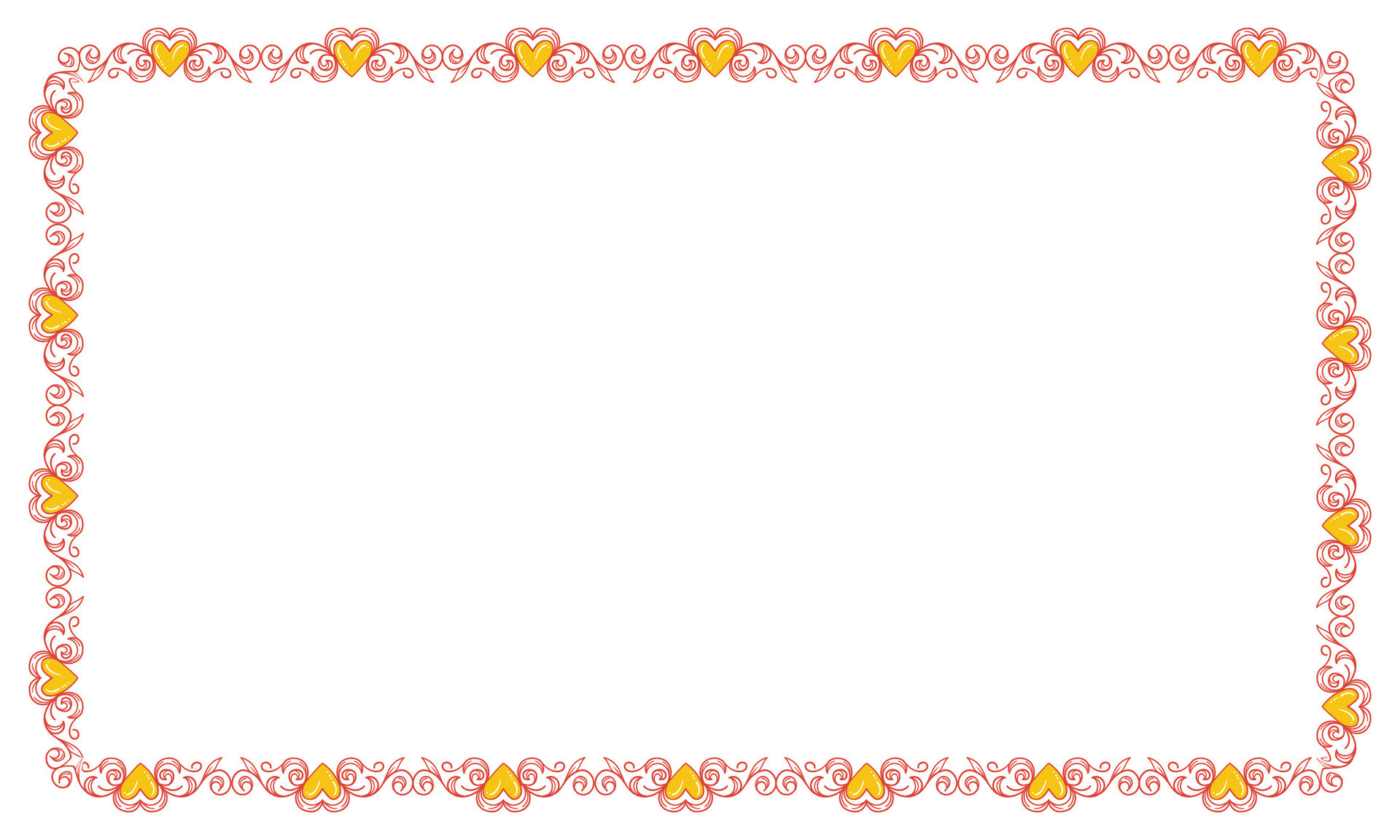 Hand drawn flat design hearts border and frame 46429510 Vector Art at Vecteezy