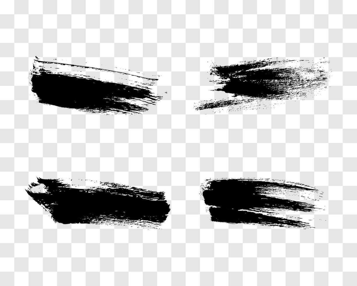 Set of black hand drawn brush strokes 46436439 Vector Art at Vecteezy