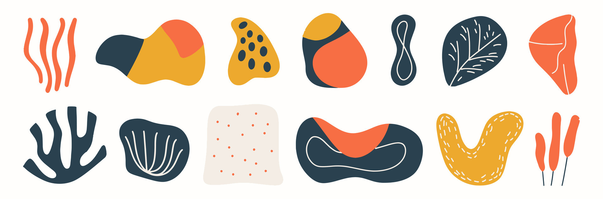 Set Of Abstract Organic Shape Hand Drawn Doodle Art Blob 46442261 Vector Art At Vecteezy