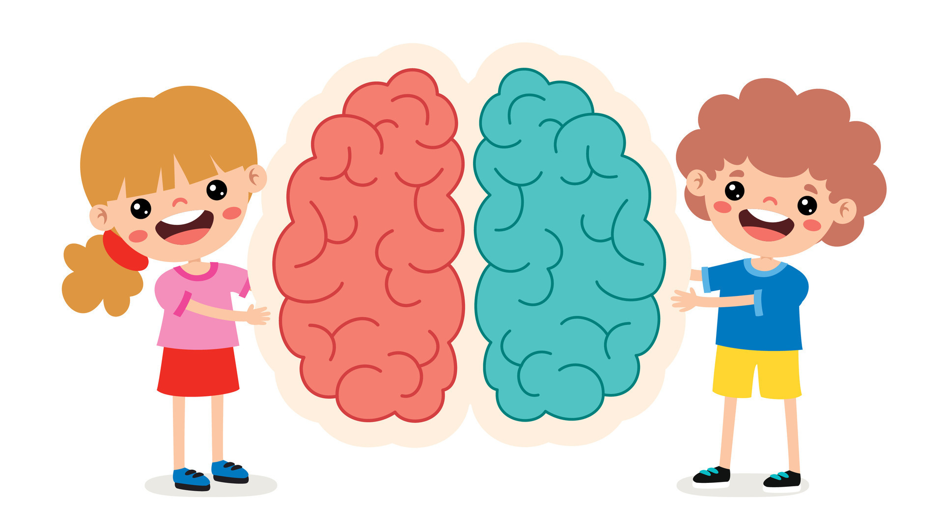 Cartoon Child Holding Brain Model 46444623 Vector Art at Vecteezy