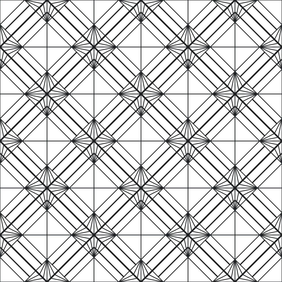 seamless geometric grid pattern. Ornamental black and white design ...