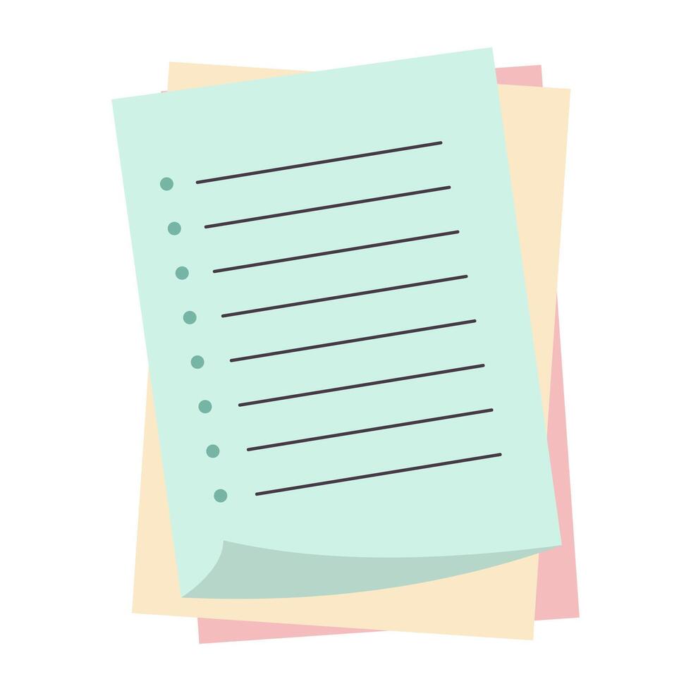Memo Notepad Paper Sheets Cute Lined Notebook Template For Notes With